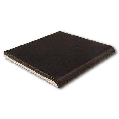 6 inch 152mm Basalt Black single round edge RE tile